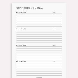 Simple Gratitude Journal Template for Remarkable Paper Pro, Instant ...
