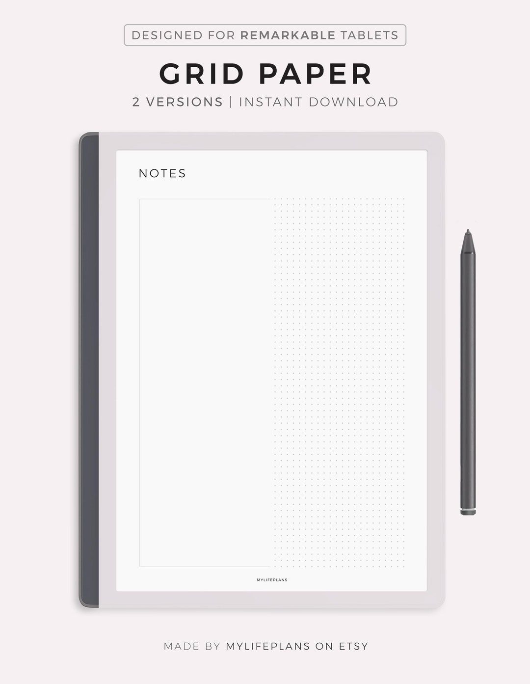 Blank & Dot Grid Paper for Remarkable 2, Instant Download - Etsy