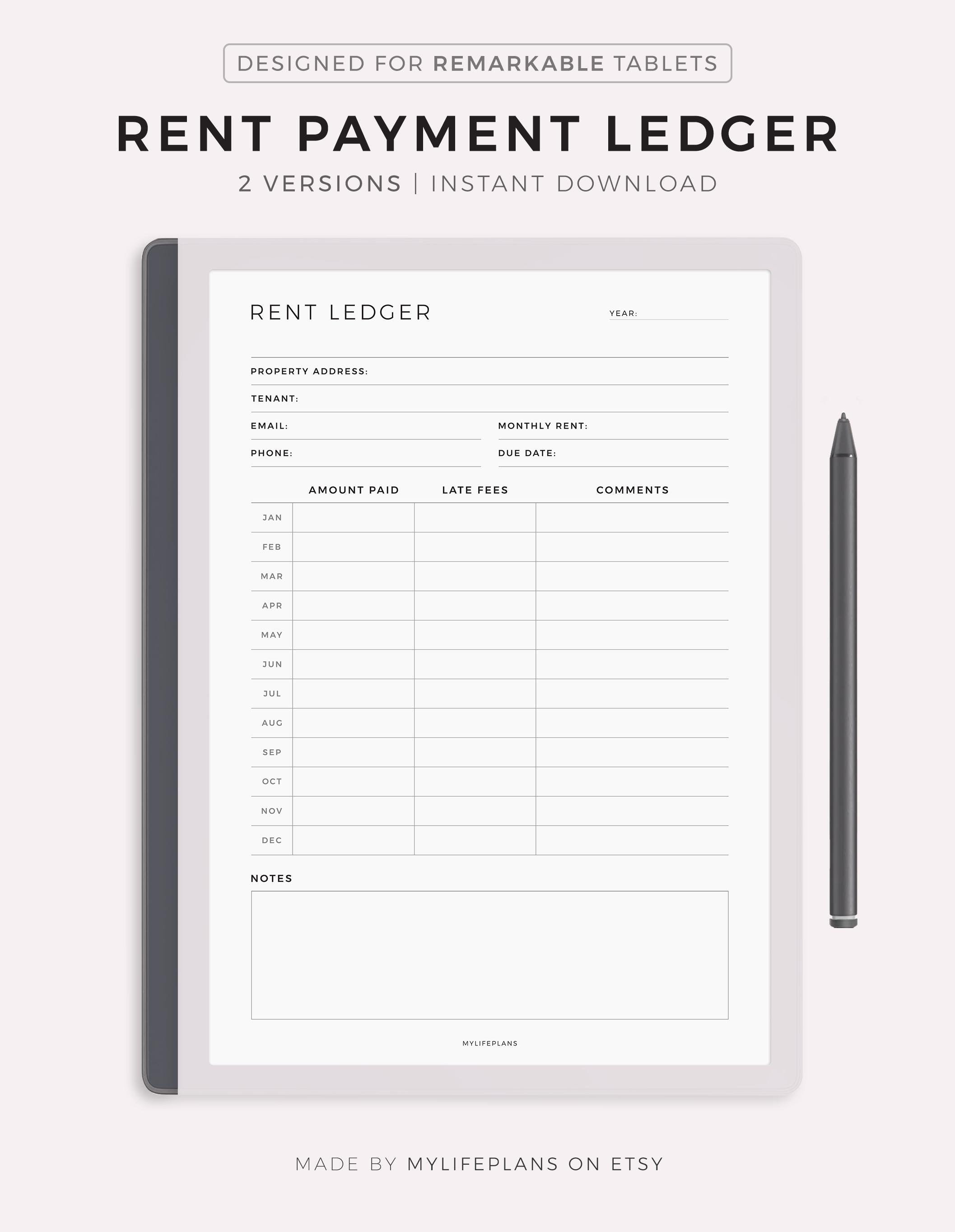Payment Ledger Template
