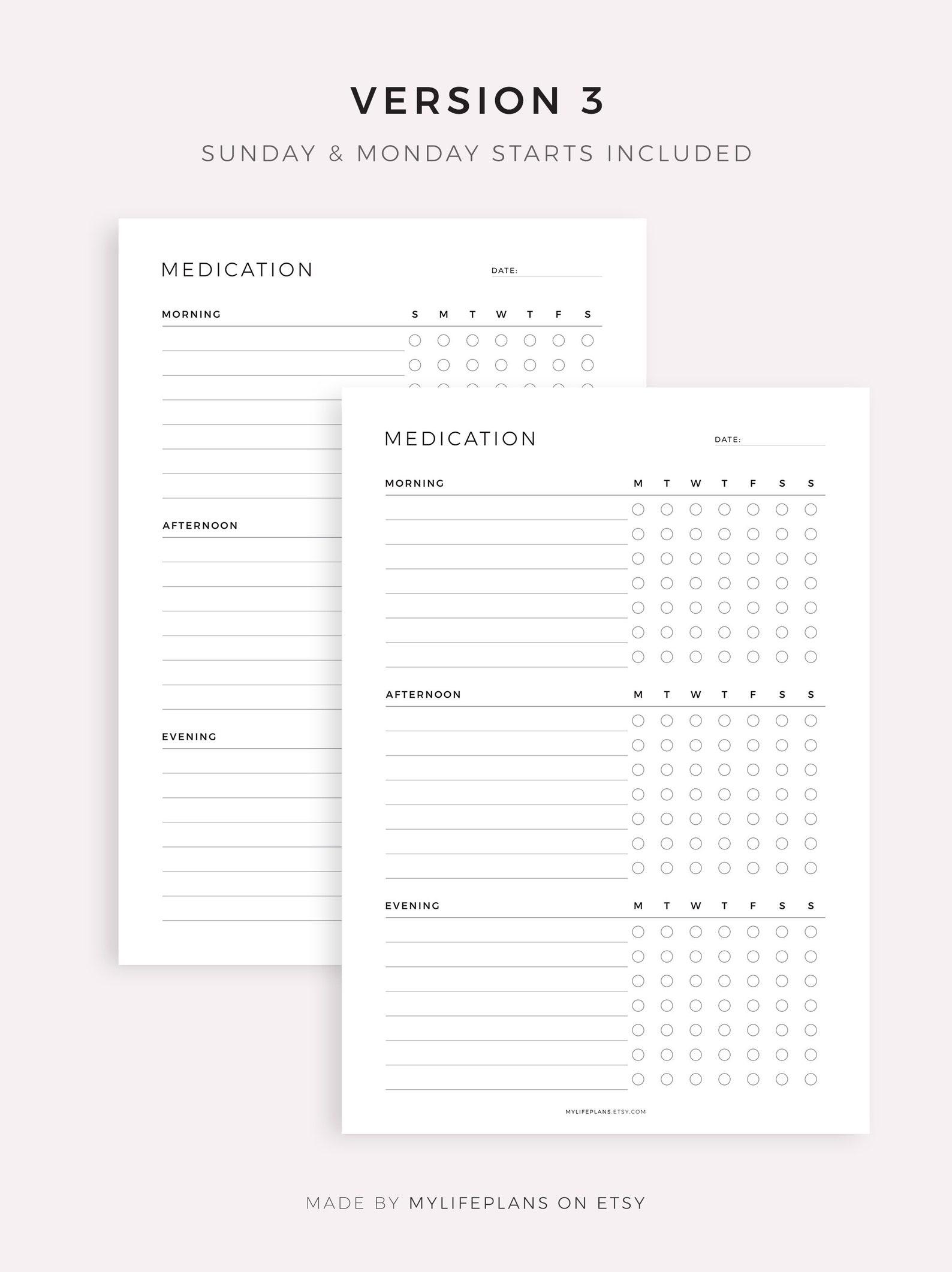 Daily Medication Tracker Printable, Medication Intake Reminder ...