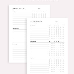 Daily Medication Tracker Printable, Medication Intake Reminder ...
