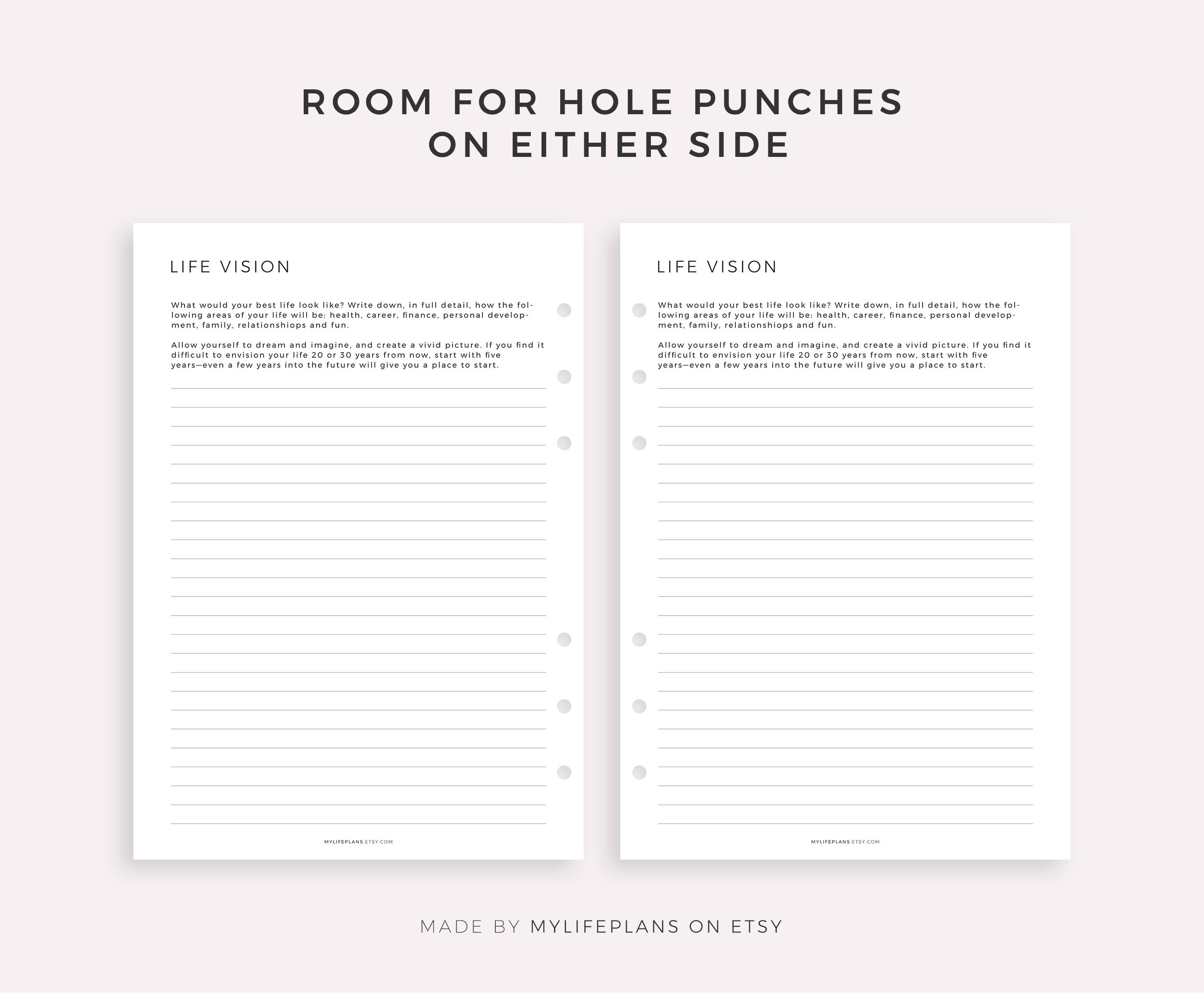 Life Vision Planner, Dream Life, My Future Life, My Best Life, Goal ...