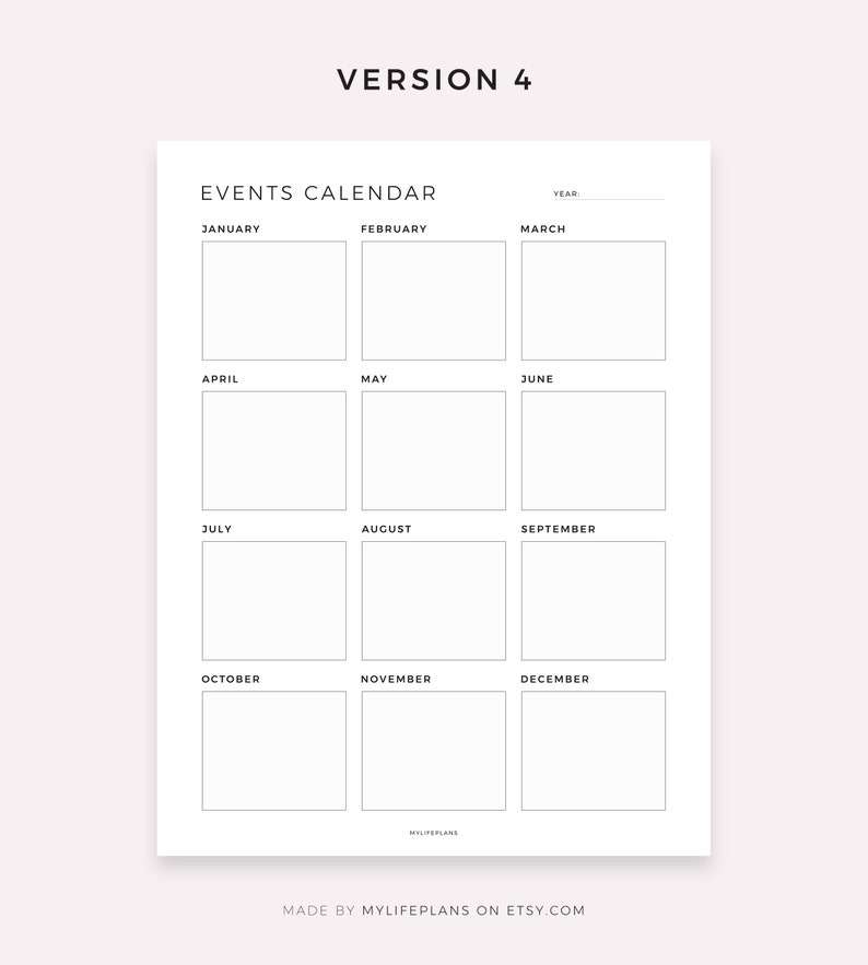 Digital Entertainment Events Calendar for Goodnotes, Notability, Ipad ...