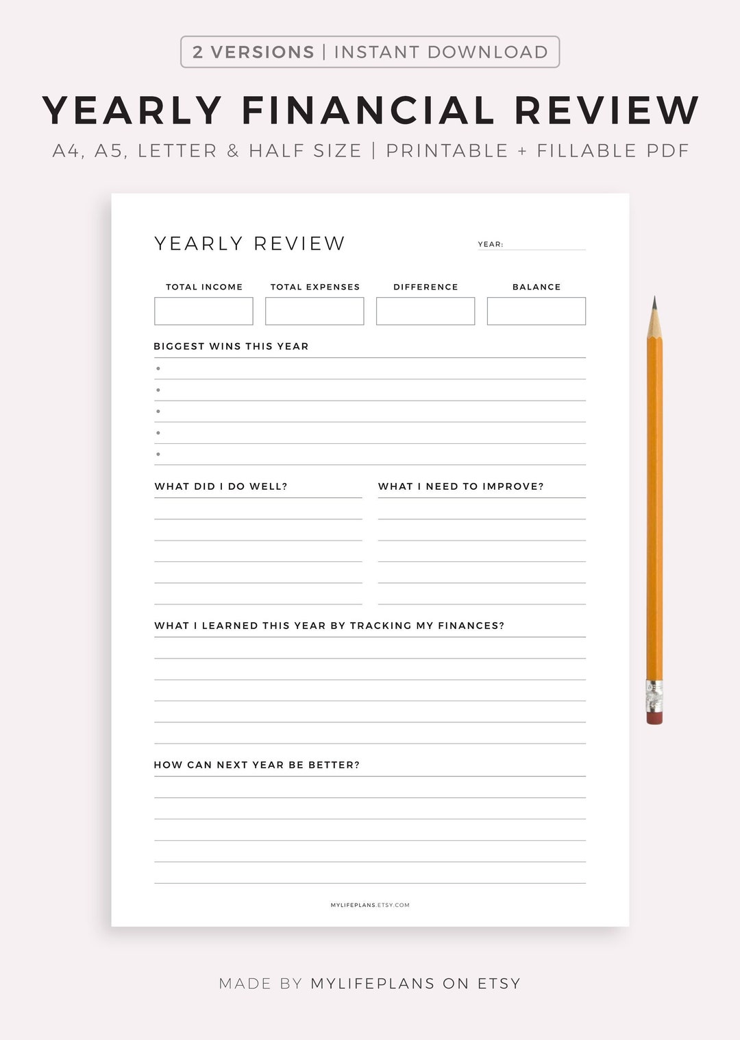 Yearly Financial Review, Financial Reflection, Budgeting Evaluation ...