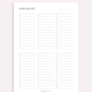 Blank Travel Checklist for Work / Vacation - Travel Documents ...