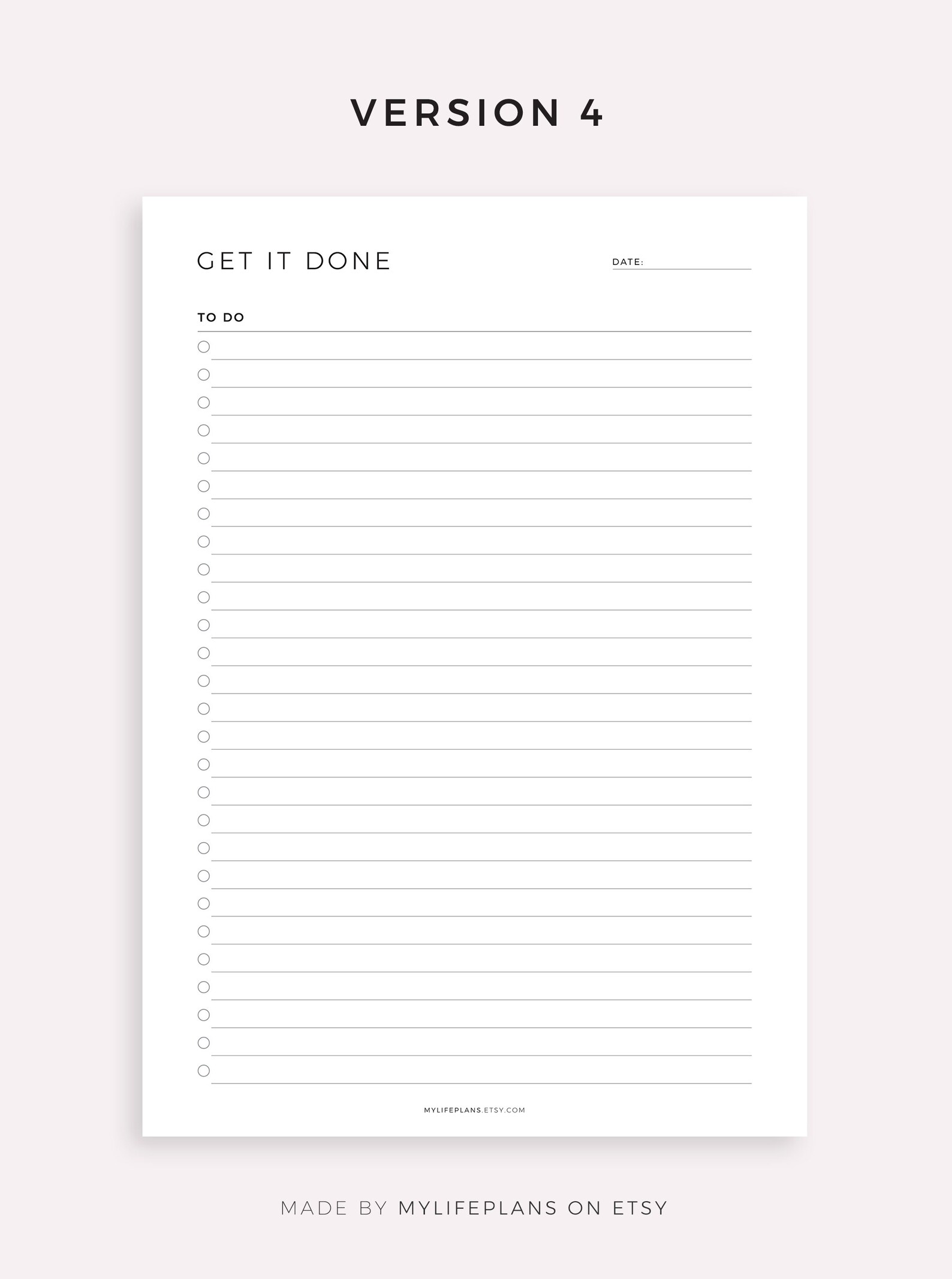 Get It Done, Printable to Do List Template, Task List, A4/a5/letter ...