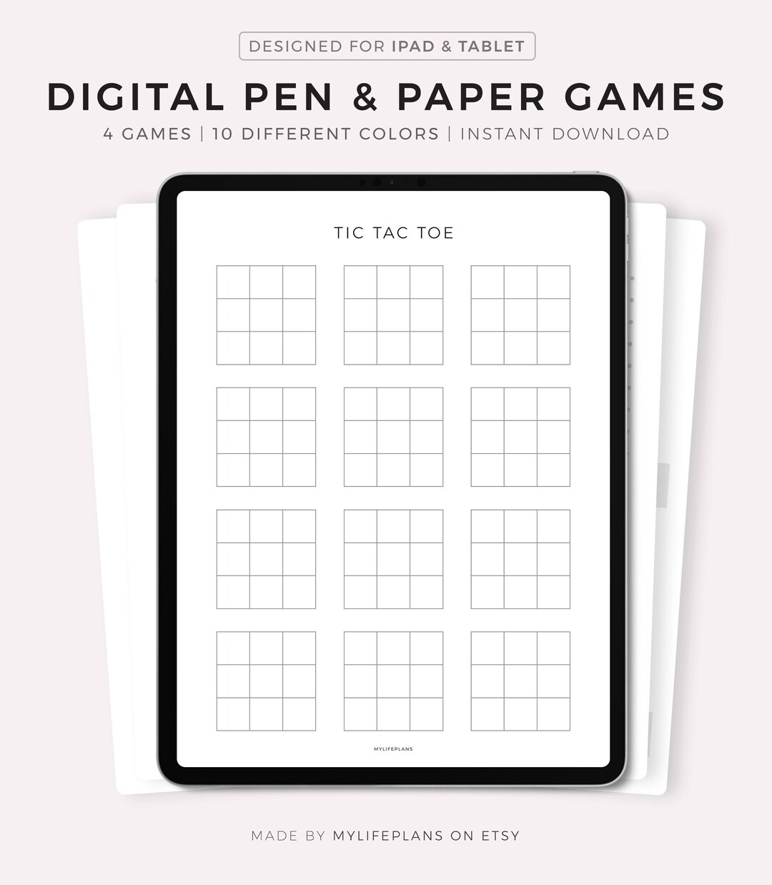 Digital Pen & Paper Games - Tic Tac Toe, Hangman, Dots and Boxes ...