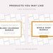 Year Calendar on Four Pages Printable, Quarterly Overview, Yearly ...