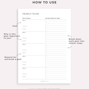 Top 5 Goals - Yearly Goals, Quarterly Goals, Monthly Goals, Weekly ...