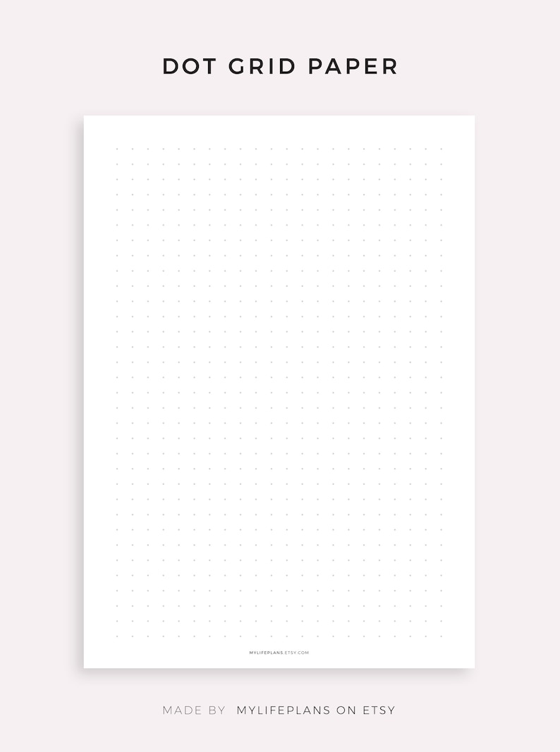 Lined Dot Grid Paper Printable Writing Paper Blank Notes - Etsy