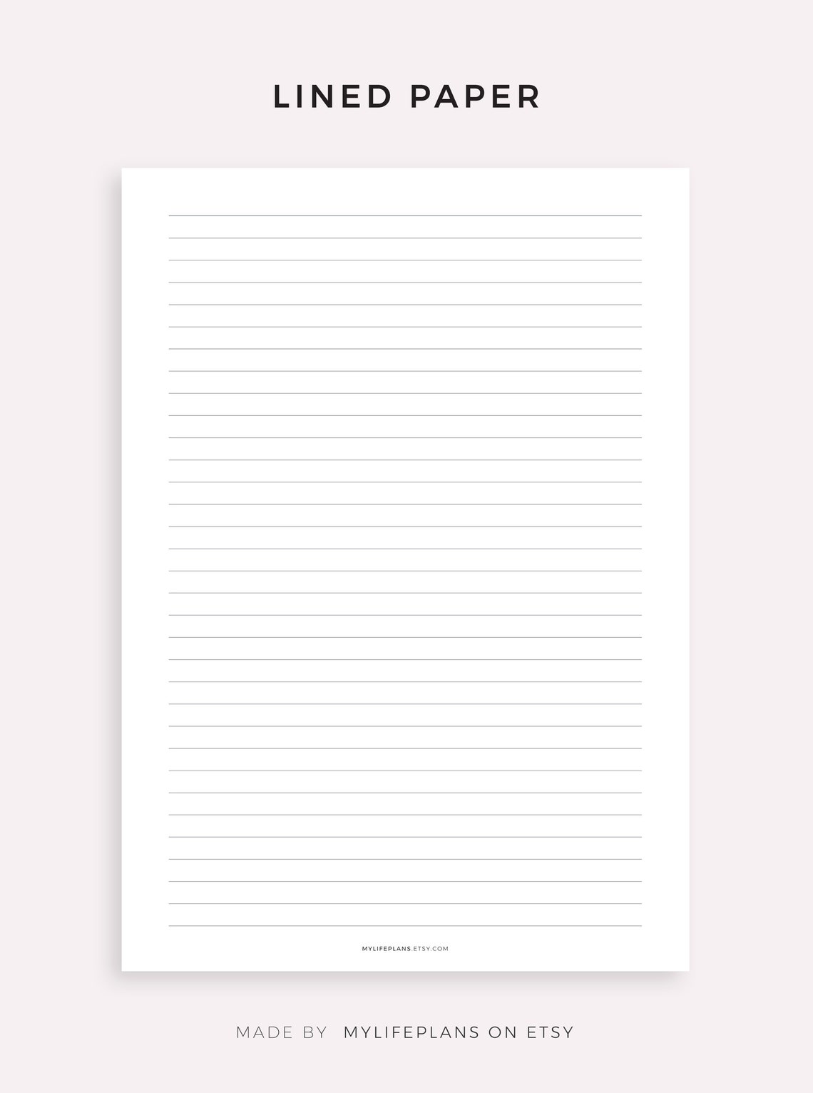 Lined Dot Grid Paper Printable, Writing Paper, Blank Notes, Study Note ...