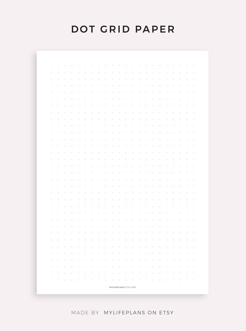 Lined Dot Grid Paper Printable Writing Paper Blank Notes - Etsy