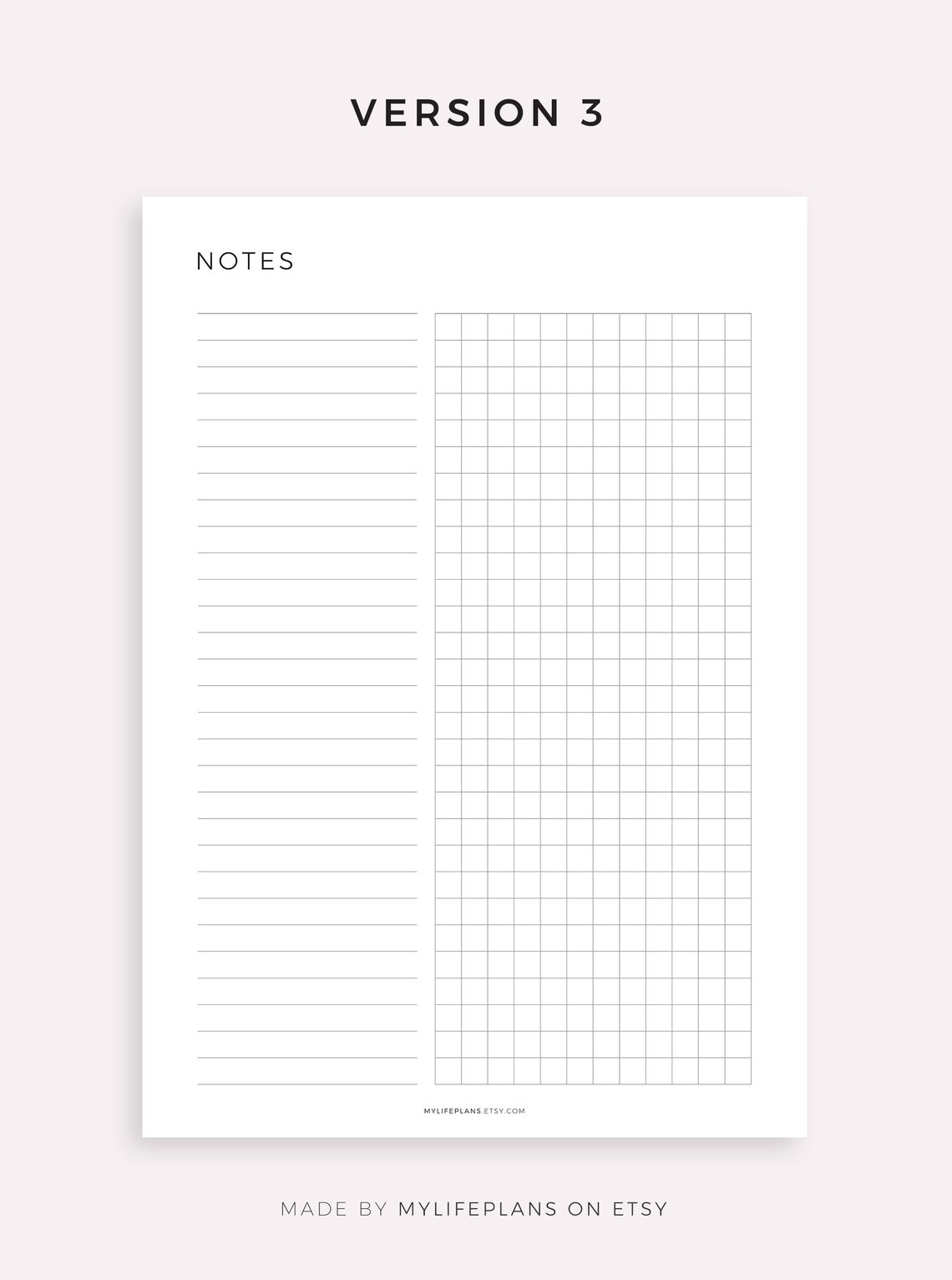 Lined & Grid Paper Printable A4/a5/letter/half Size Instant | Etsy