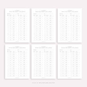 26 Week Saving Challenges Printable & Fillable PDF, Savings Trackers ...
