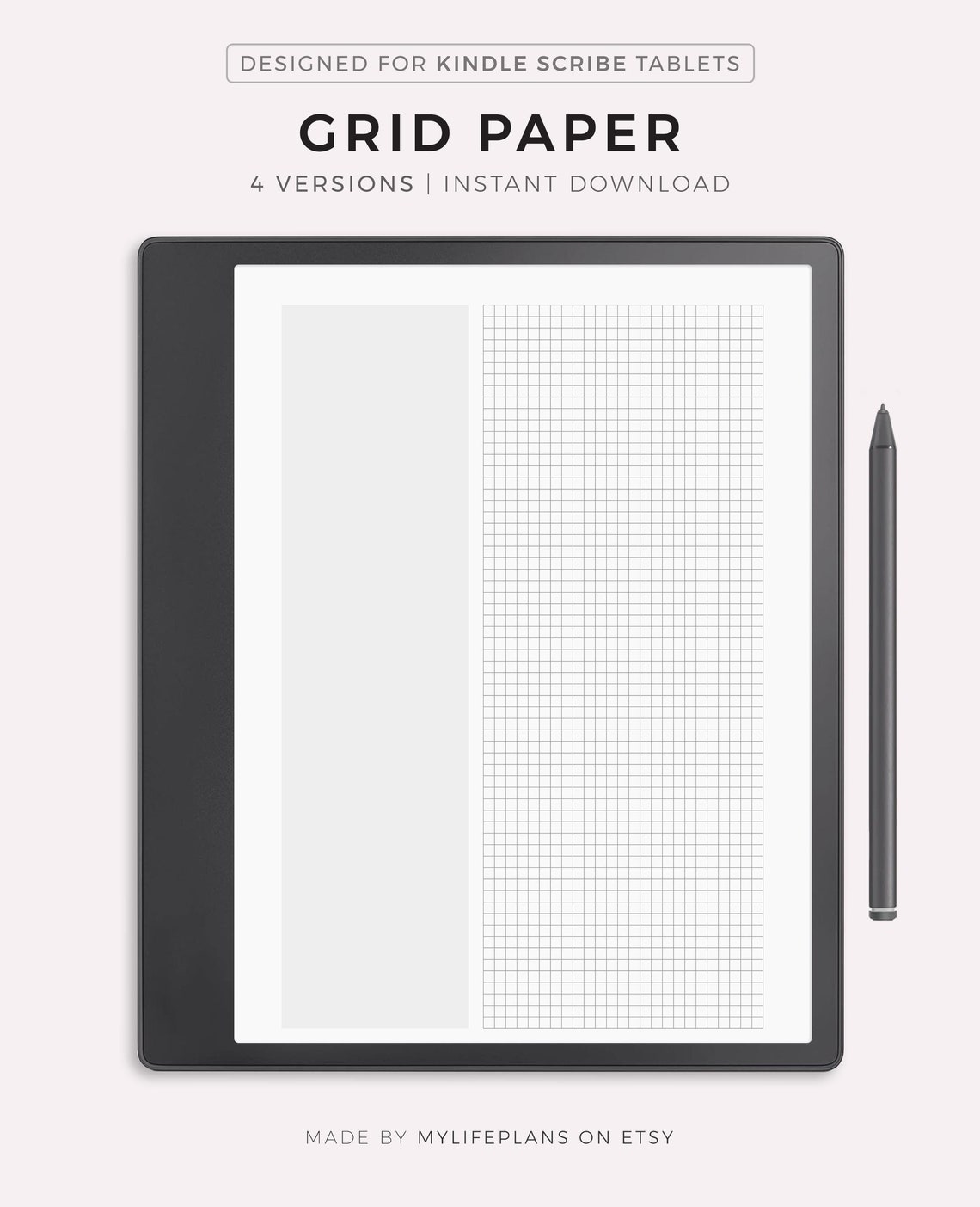 Grid Paper for Kindle Scribe, Instant Download - Etsy