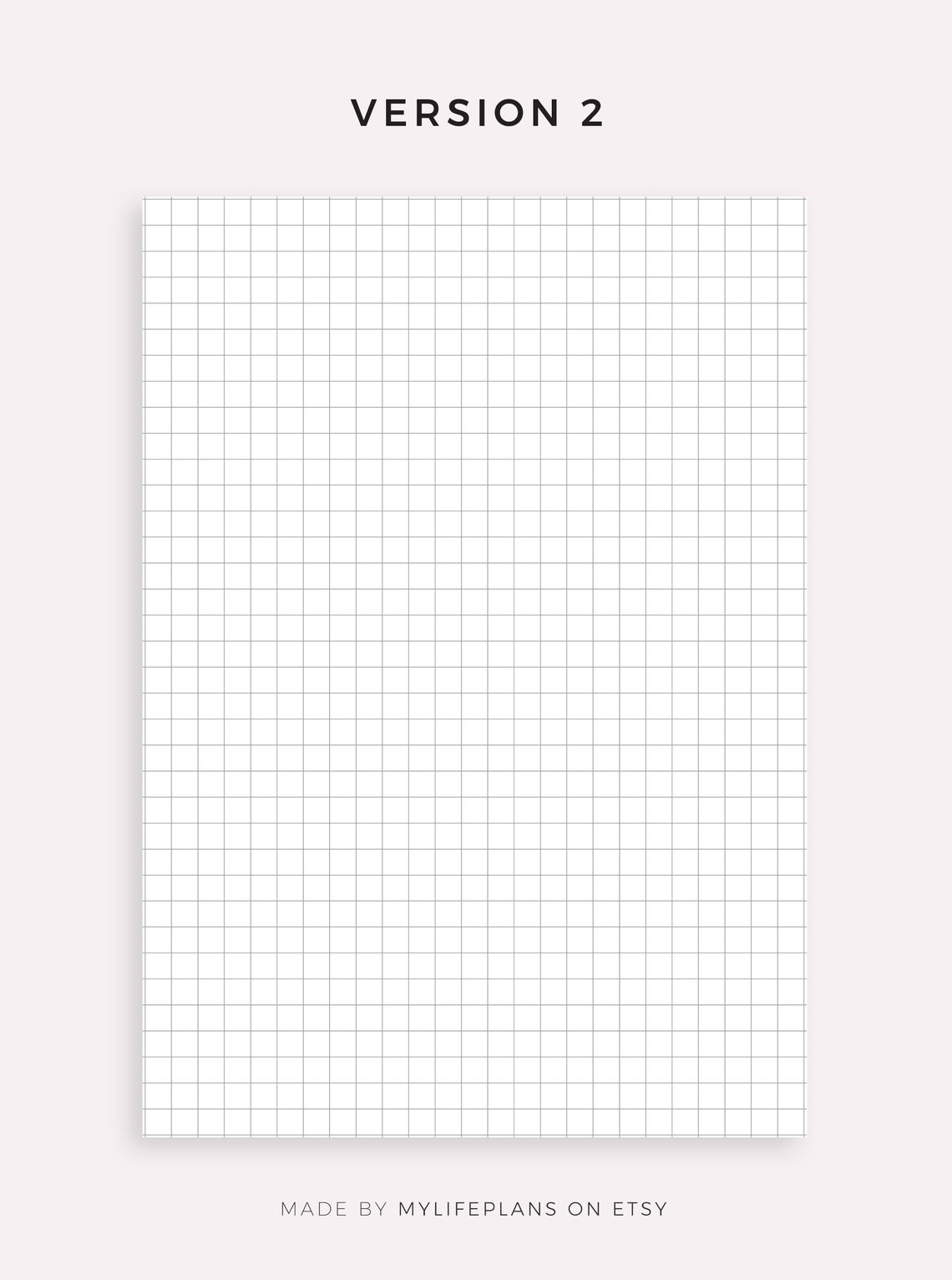 Grid Paper Printable Squared Paper Planner Inserts | Etsy