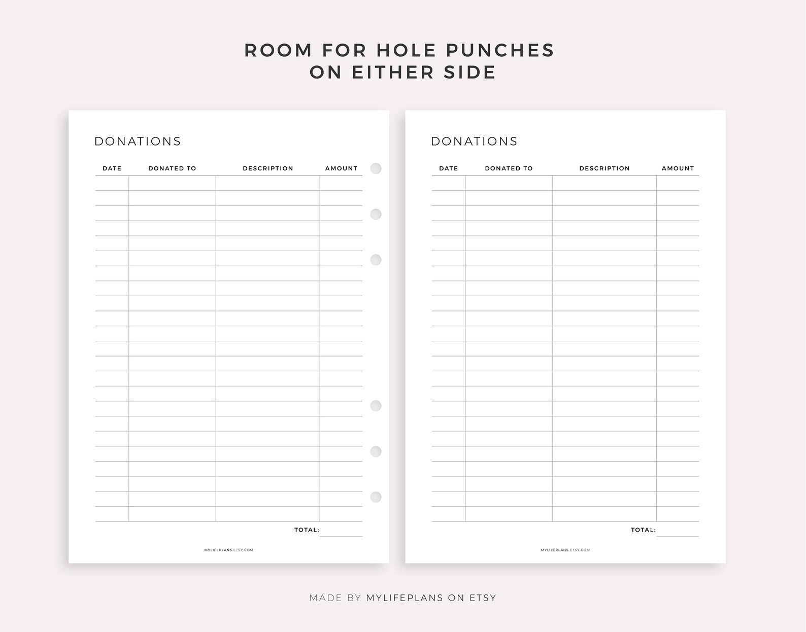 Donation Tracker Printable Tithe Tracker Giving Log - Etsy