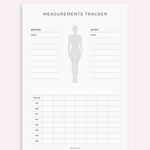 Body Measurements Tracker for Remarkable 2, 8 Week Body Transformation ...
