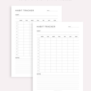 12 Week Habit Tracker Printable, Habit Planner, Routine Tracking, Habit ...