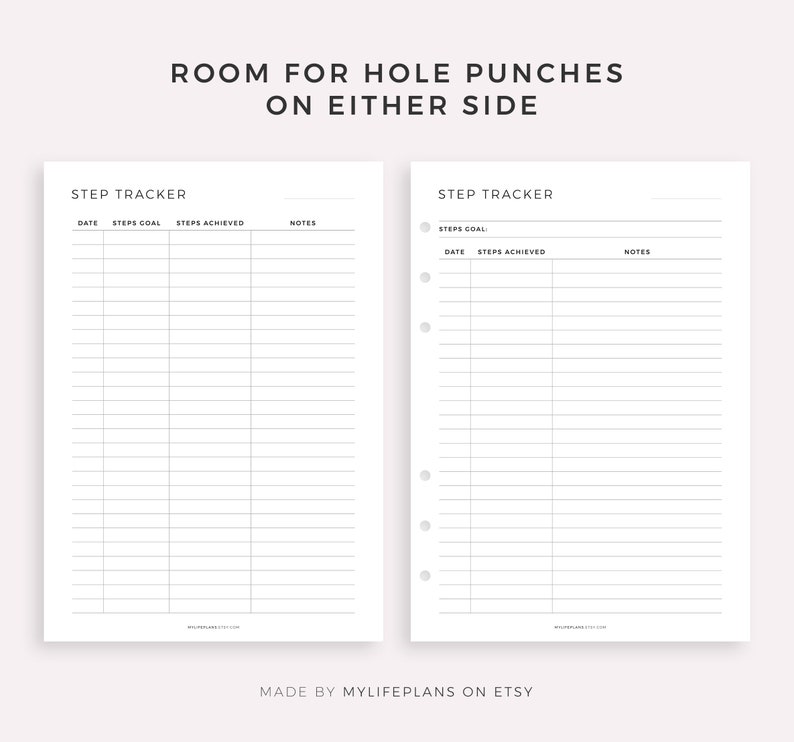 Simple Step Tracker Printable, Step Log, Walking Journal, Exercise Log ...