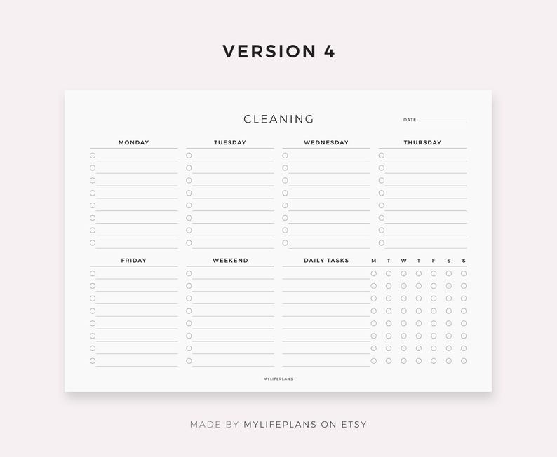 Weekly Cleaning Checklist for Kindle Scribe, Landscape, Cleaning to Do ...