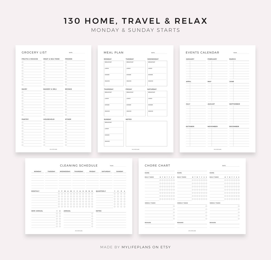 Digital Planner Bundle for Goodnotes, Notability, Noteshelf, Noteful ...