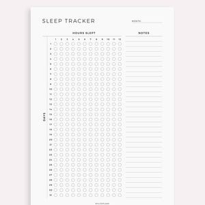 Sleep Tracker for Supernote A5X/A5/A6X2/A6X/A6, Monthly Sleep Log ...