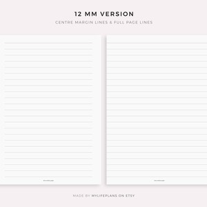 Lined Paper Different Spacing - 6mm, 8mm, 10mm, 12mm, 14mm, Compatible ...