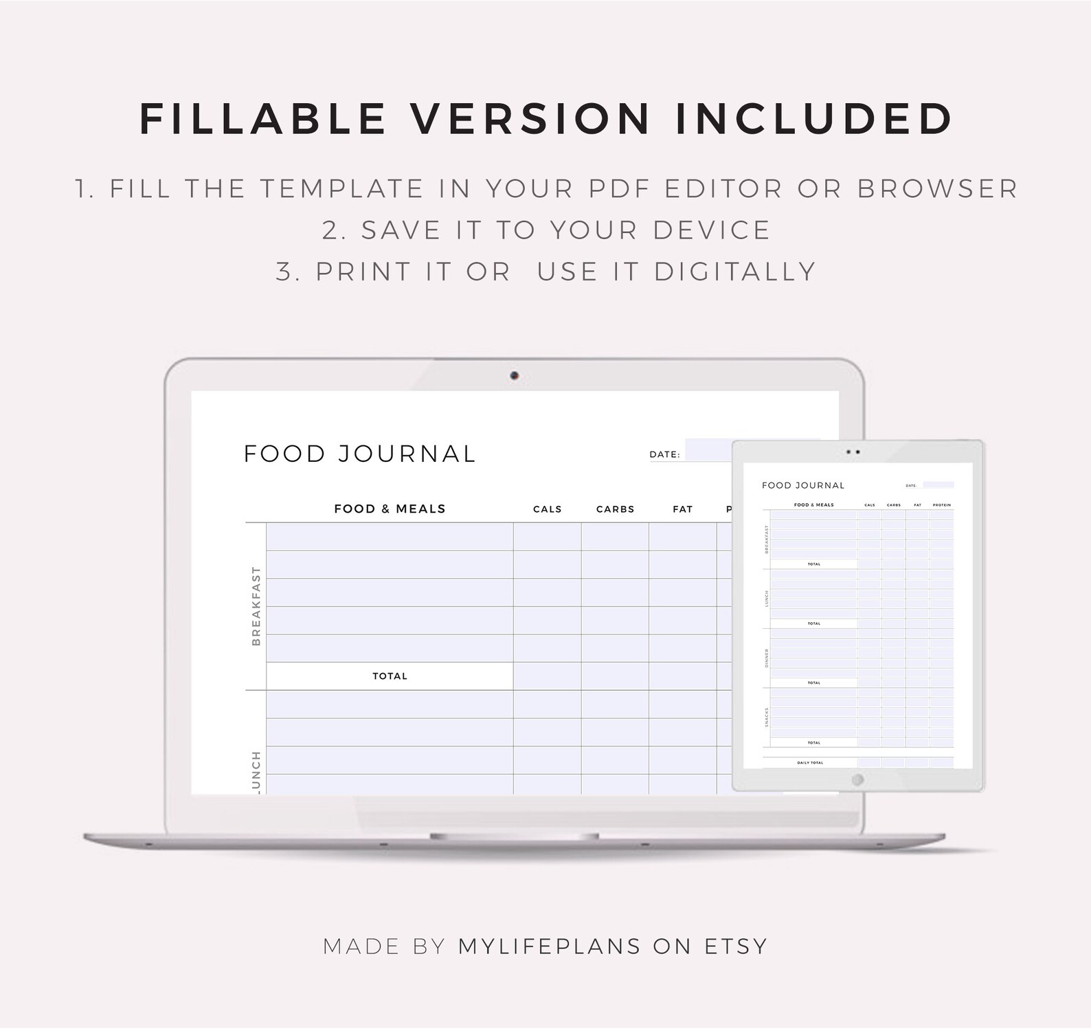 Fitness, Diet & Health Planner Inserts Bundle, A4/a5/letter/half Letter ...