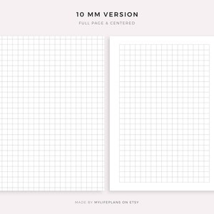 Graph Paper Six Different Sizes - 0.25", 0.5", 1", 10 Squares per Inch ...