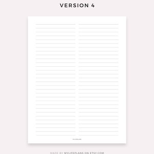 2 Column Notes Page Digital, Notes Template, Writing Paper, iPad ...