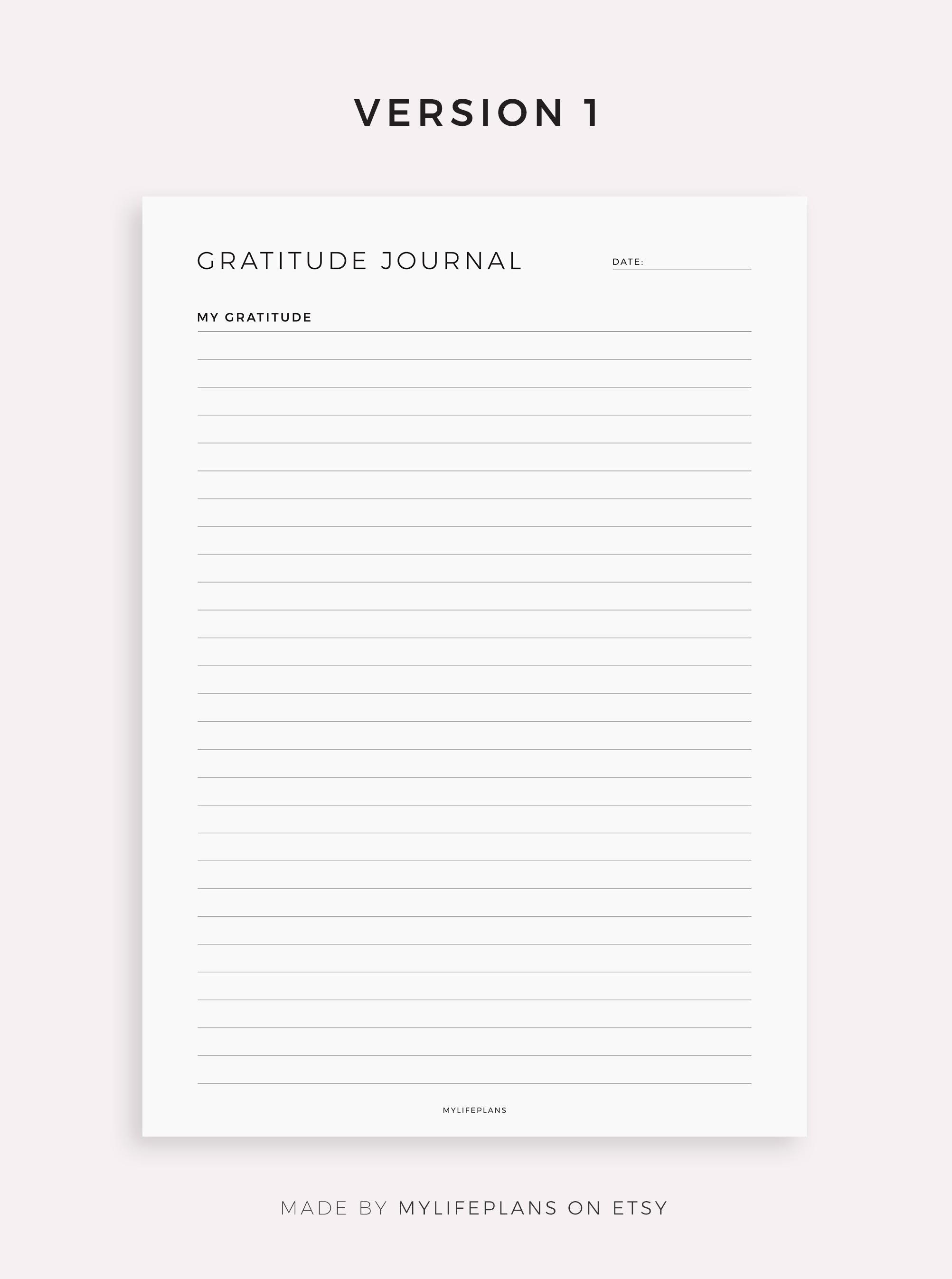 Simple Gratitude Journal Template for Boox Note Series / Tab Series ...