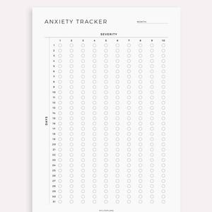 Anxiety Tracker Template for Supernote A5X2/A5X/A5/A6X2/A6X/A6, Track ...