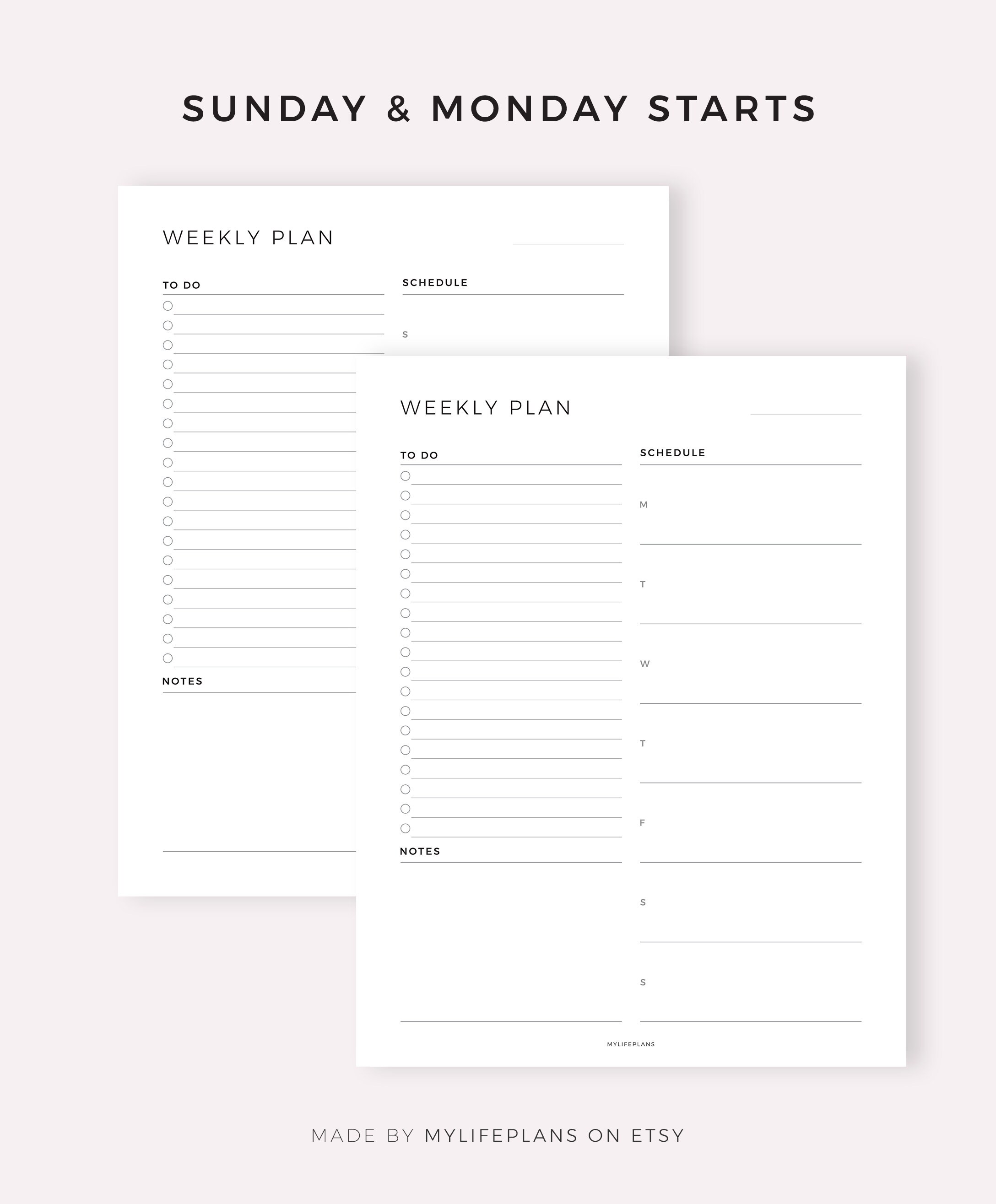 Simple Weekly Planner, Digital Planner for iPad Tablet, Compatible With ...