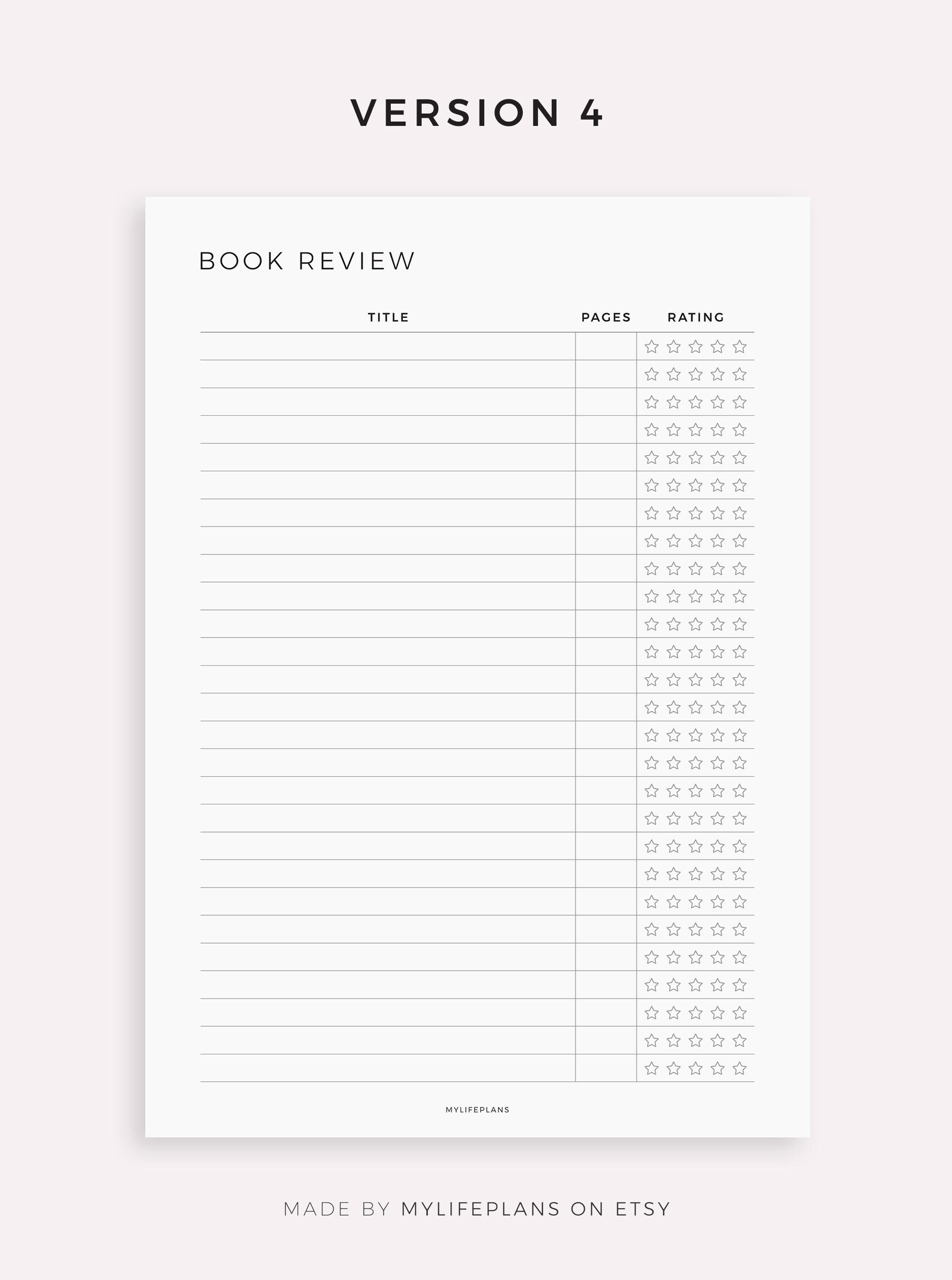 Simple Book Review Template for Supernote A5X2/A5X/A5/A6X2/A6X/A6 ...