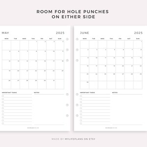 2025 Monthly Planner on One Page, Monthly Organizer, Monthly Agenda ...