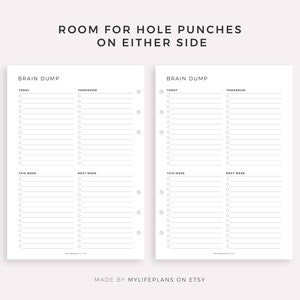 Brain Dump Printable, Priorities Organizer, to Do List Template, Get It ...