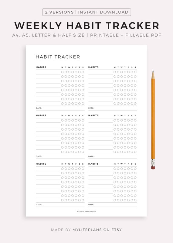 A6 Inserts Monthly Tracker Habit Tracker Printable Daily, 50% OFF A6 Inserts Monthly Tracker Habit Tracker Printable Daily, 50% OFF