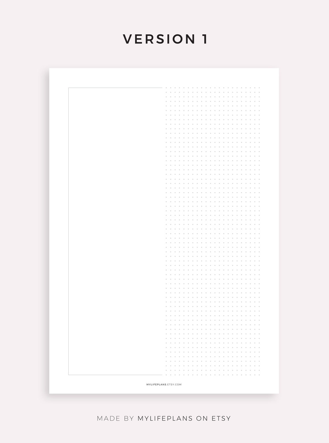 Blank & Dot Grid Paper Printable A4/a5/letter/half Size - Etsy