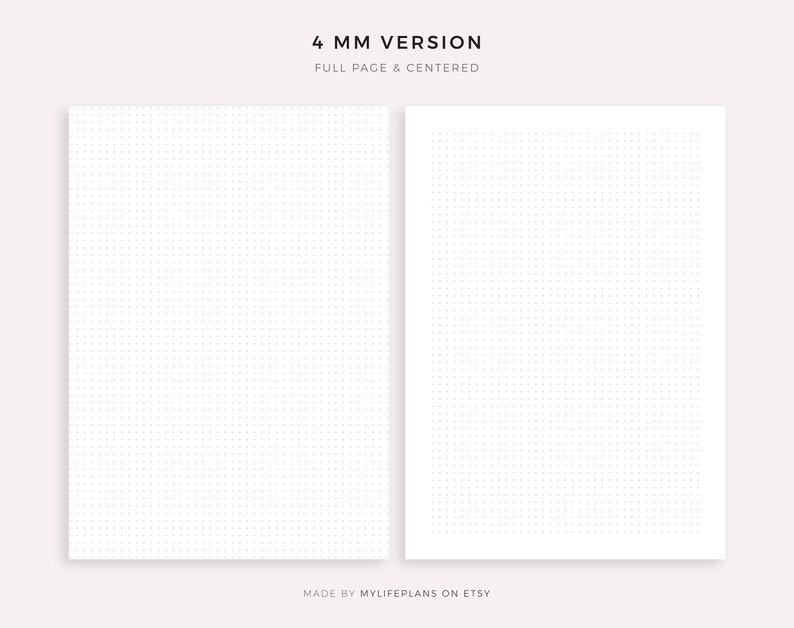 Dot Grid Paper Seven Different Sizes 4mm 5mm 6mm 7mm - Etsy