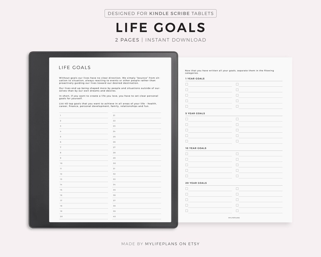 Life Goals Planner, Goal Setting, Life Vision Planner, My Future, Dream ...