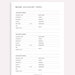 Bank Accounts Tracker Printable Template, Bank Account List, Bank ...