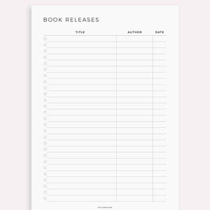 New Book Releases Tracker, Books to Buy Reminder, Upcoming Book List ...