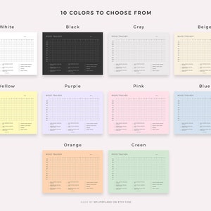 Digital Mood Tracker Landscape, A Year in Pixels, Mood Journal, Emotion ...