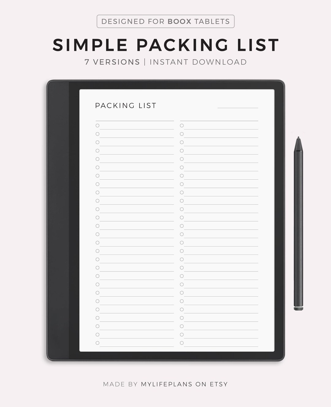 Simple Packing Checklist for Holiday, Work Trip, College, Moving Out ...
