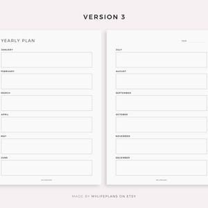 Yearly Overview Planner for Remarkable 2, Instant Download - Etsy