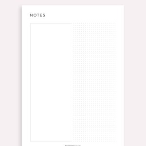 Blank & Dot Grid Paper Printable, A4/a5/letter/half Size, Instant ...