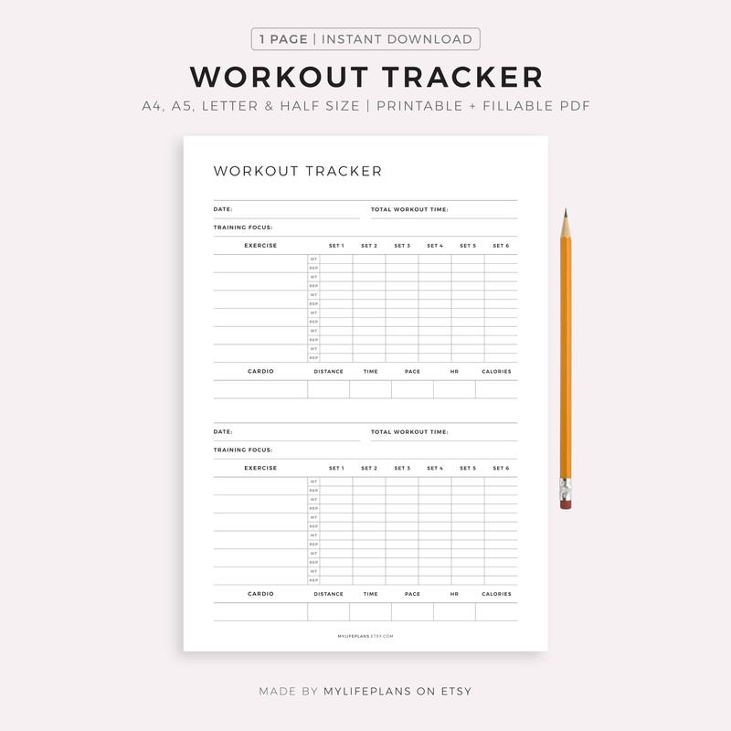 Exercise Journal Canva - Etsy