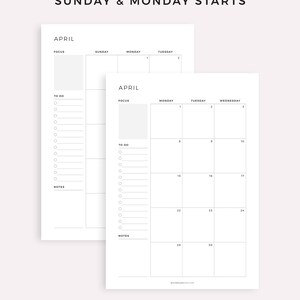2024 Dated Monthly Planner on Two Pages, Monthly Organizer, Monthly ...