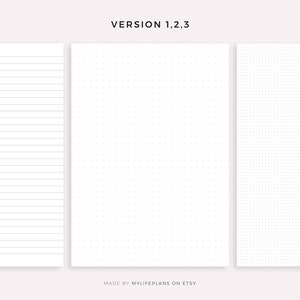 Notebook Paper Pages Printable, A4/a5/letter/half Size, Instant ...